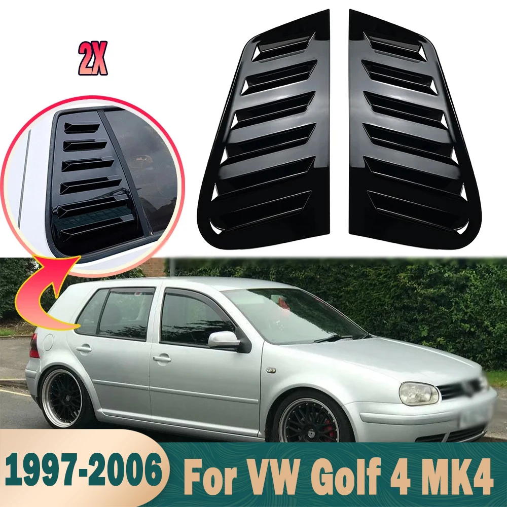A-Pair-Rear-Window-Louver-For-Volkswagen-Golf-4-MK4-1997-2006-Side-Air ...