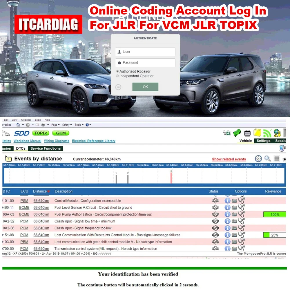 Online Coding Programming Account Service Log In For JLR For VCM JLR ...