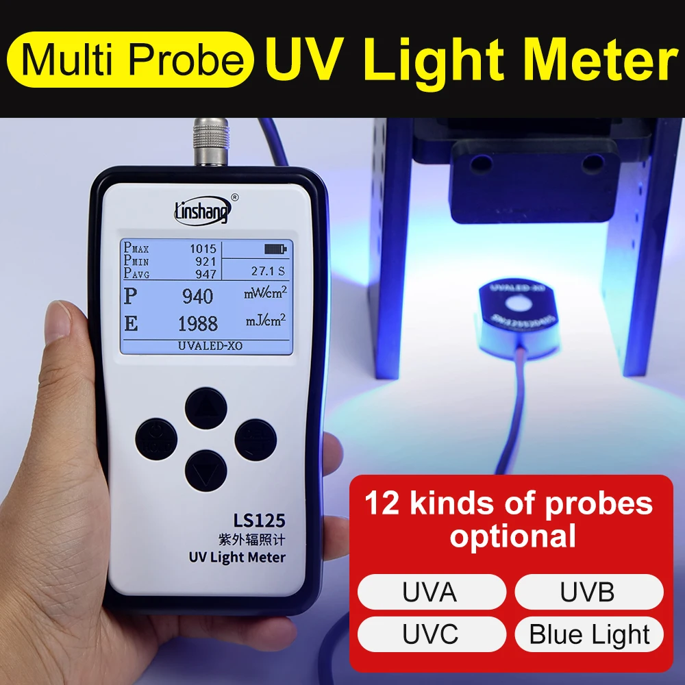 Uv-Tester-Ultraviolet-Light-Meter-Radiometer-Uva-Uvb-Uvc-Light-Sources ...