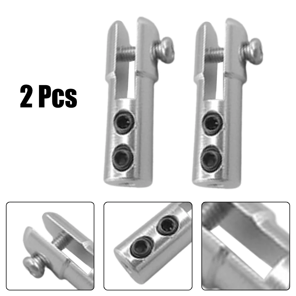 2PCS Metal Servo Arm Linkage Steering Gear Tie Rod Chuck Rudder Joint ...