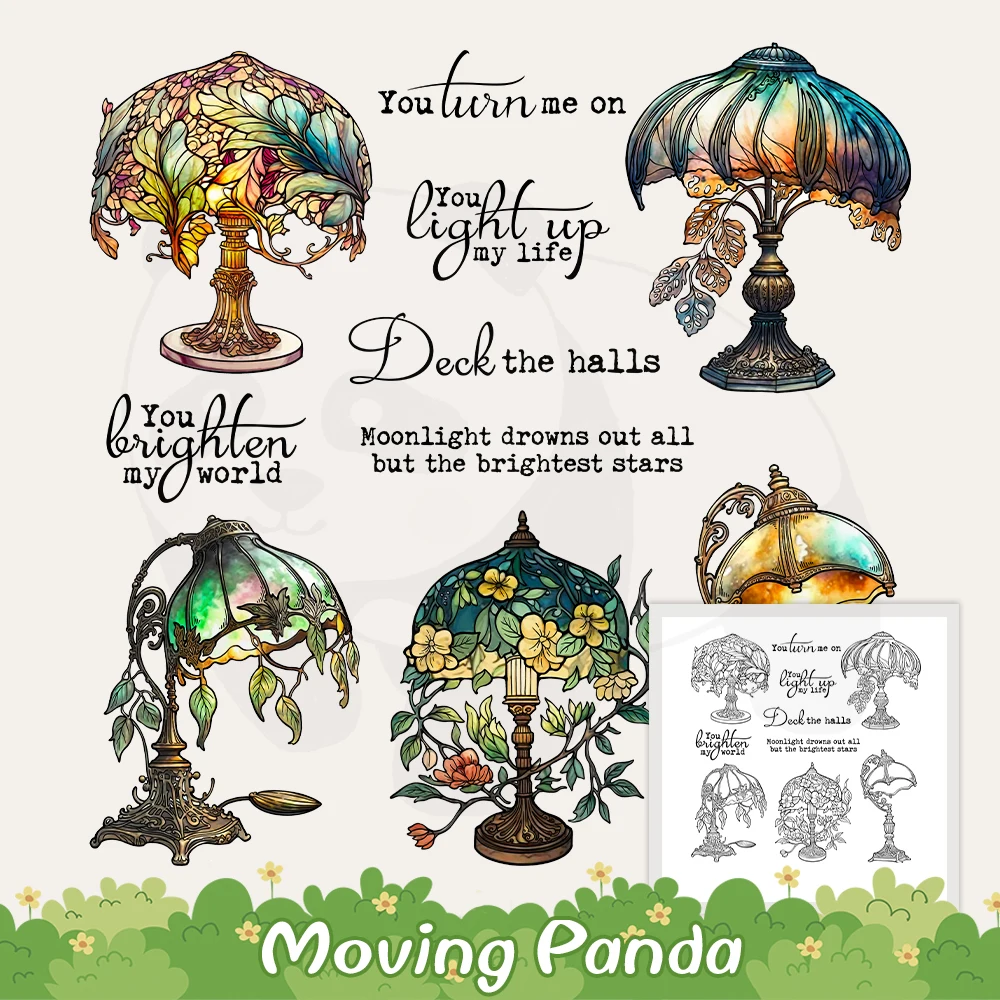 Vintage-Gorgeous-Desk-Lamp-Cutting-Dies-Clear-Stamp-DIY-Scrapbooking-Supplies-Metal-Dies ...