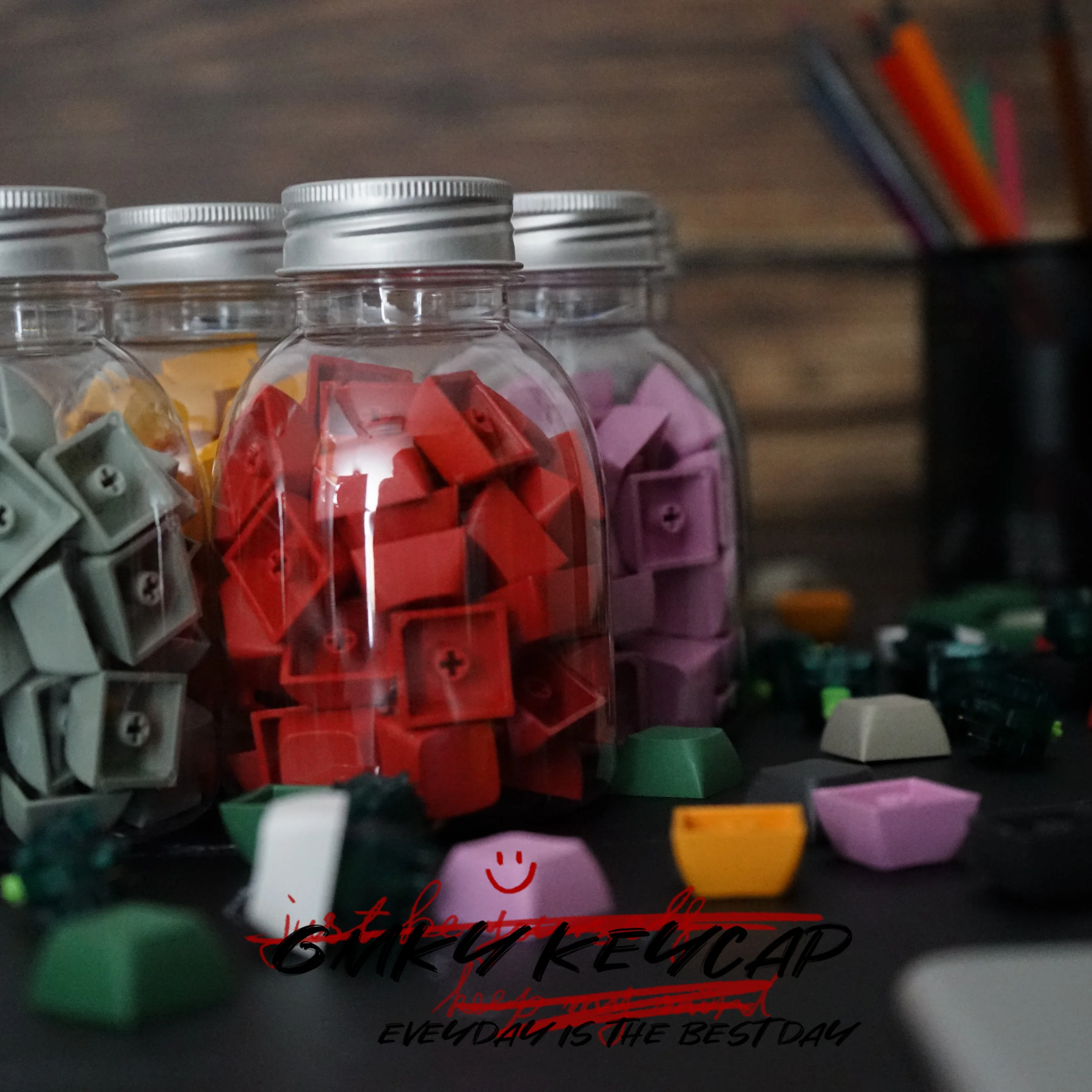 GMKY-1U-Blank-XDA-Profile-PBT-Keycaps-Customized-Gamer-White-Orange-Red ...