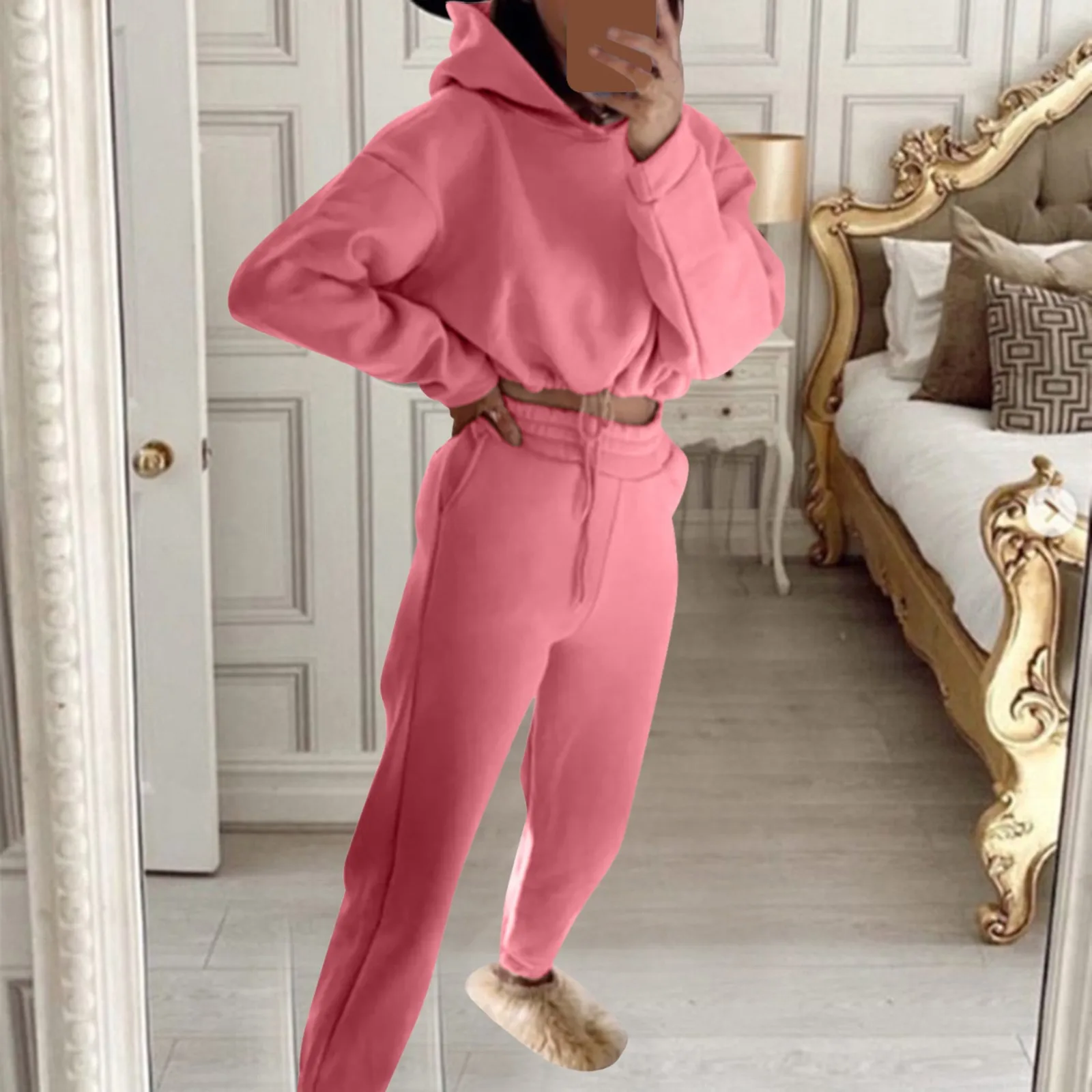 Fashion Tracksuit Women Two Piece Pant Sets Long Sleeve Hoodies ...