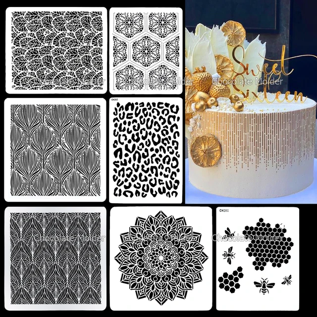 Square Wedding Cake Sketch Template