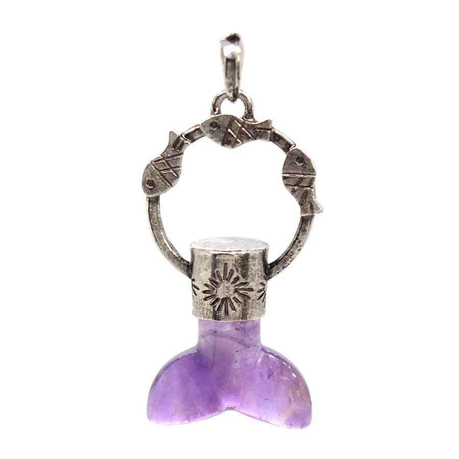 Unique-Style-Silver-Natural-Gem-Stone-Amethyst-Green-Aventurine-Mermaid ...
