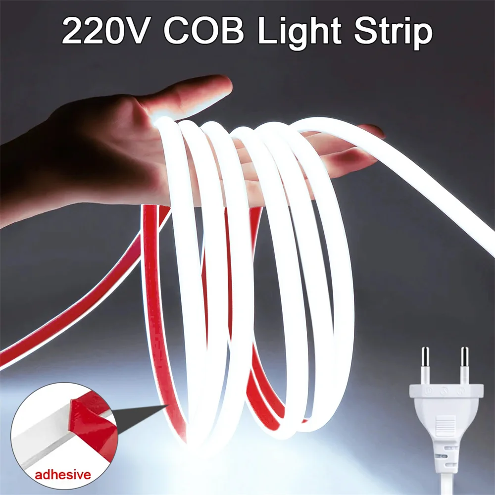 High-Brightness-COB-LED-Strip-Lights-IP65-imperme-vel-Fita-flex-vel ...