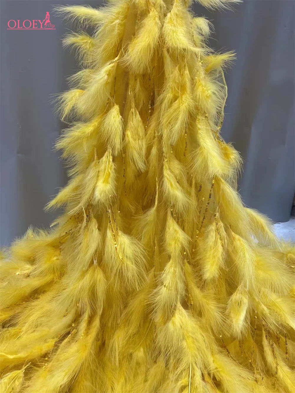 High-End-Luxury-Catwalk-Feather-Embroidery-Handmade-Beaded-Lace-Fabric ...