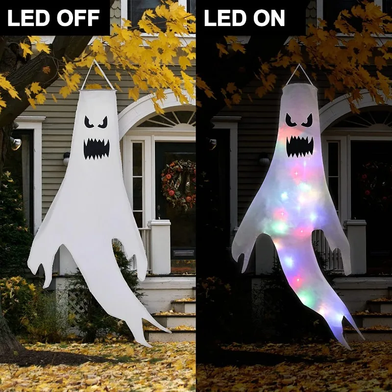 130-60cm-LED-Ghost-Windsock-Halloween-Glow-Party-Decorations-Halloween ...