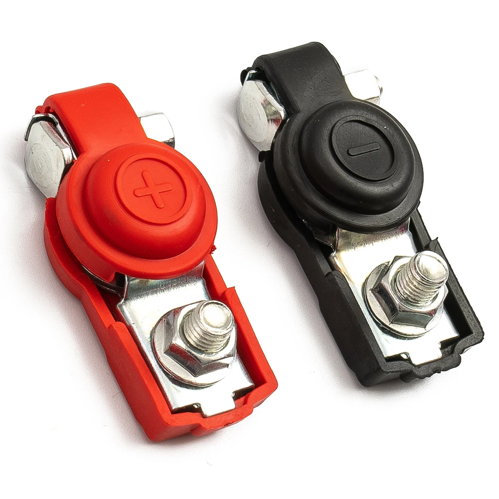 2Pcs-Car-Battery-Terminal-Cable-Clamp-Negative-Positive-Car-Negative ...