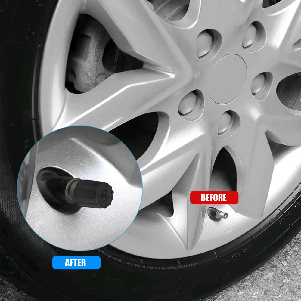 10Pcs-with-Rubber-Seal-Plastic-Wheel-Caps-Covers-TPMS-Tire-Valve-Caps ...