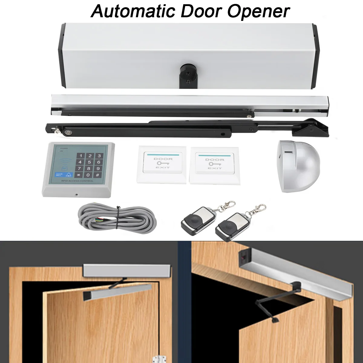 Automatic Door Opener Kit 110° Opening Hotel Office Door Operator 50W ...