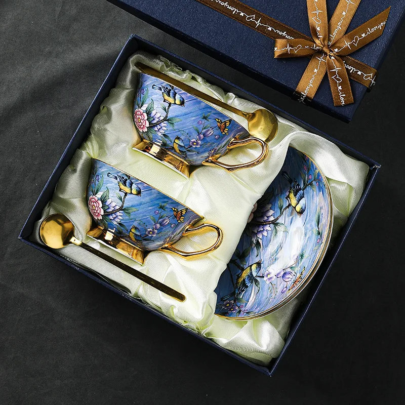 High Beauty Bone Porcelain European Style Coffee Cup and Plate Set ...