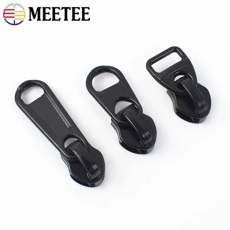 10-20Pcs-5-Zipper-Puller-Slider-for-Nylon-Zippers-Black-Normal-and ...