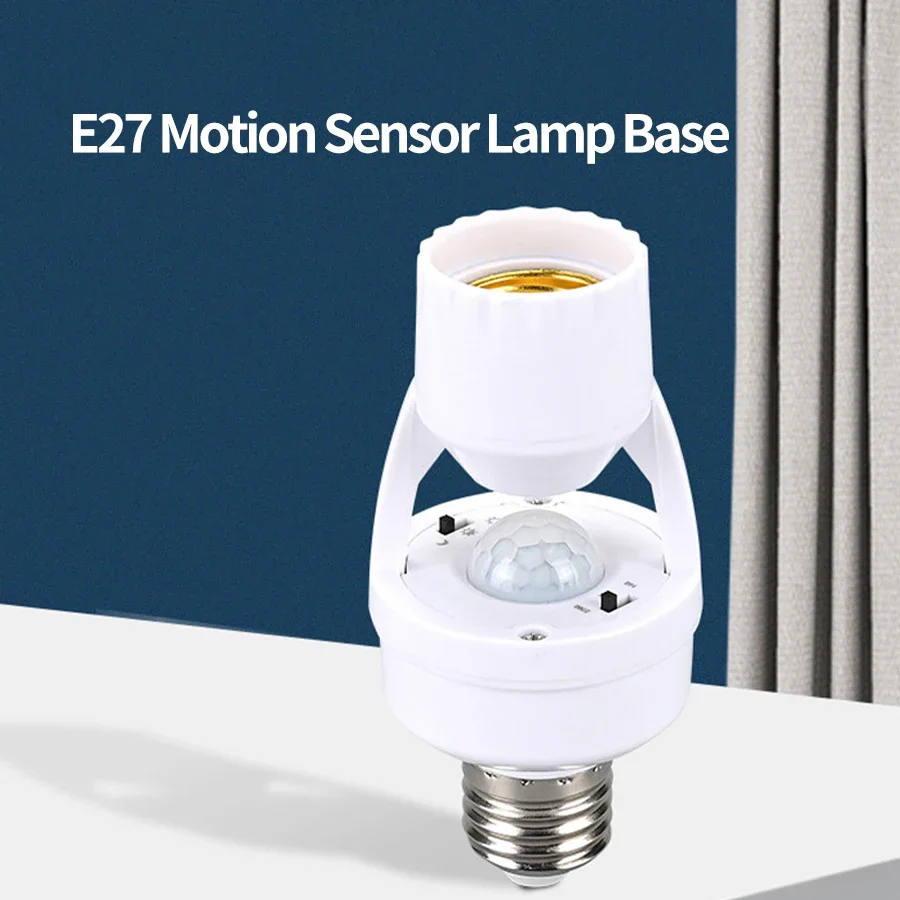 AC85-265V-Motion-Sensor-Lamp-Head-Base-E27-E26-Switch-Bulb-Holder ...
