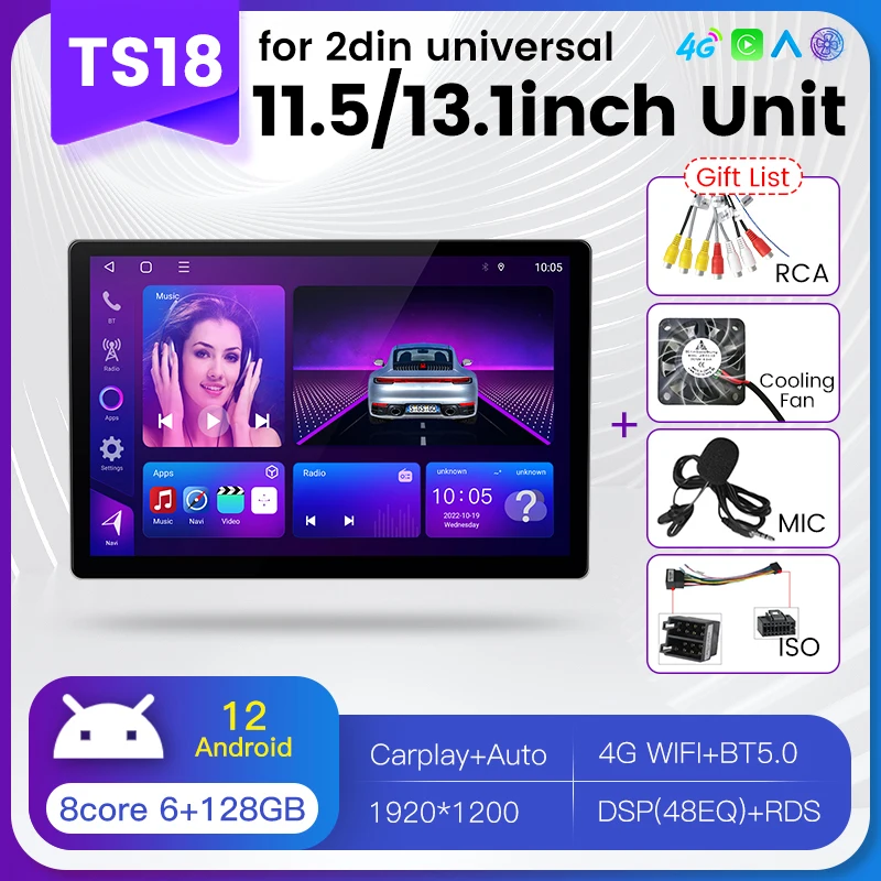 Radio-con-pantalla-de-13-1-pulgadas-para-coche-reproductor-Multimedia ...