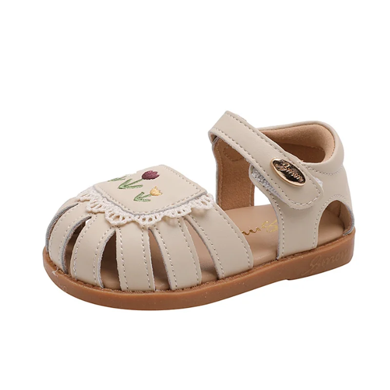 2024-New-Summer-Baby-Shoes-For-Girls-Cute-Flower-Lace-Cut-outs-Infant ...