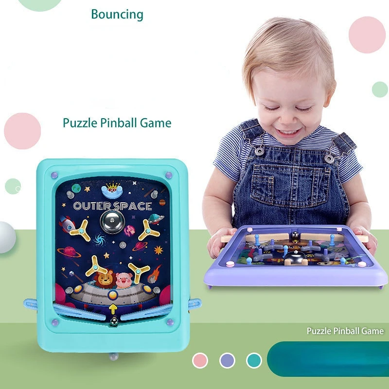 Kids Desktop Pinball Game Machine Fun Parent-Child Interactive Pinball ...