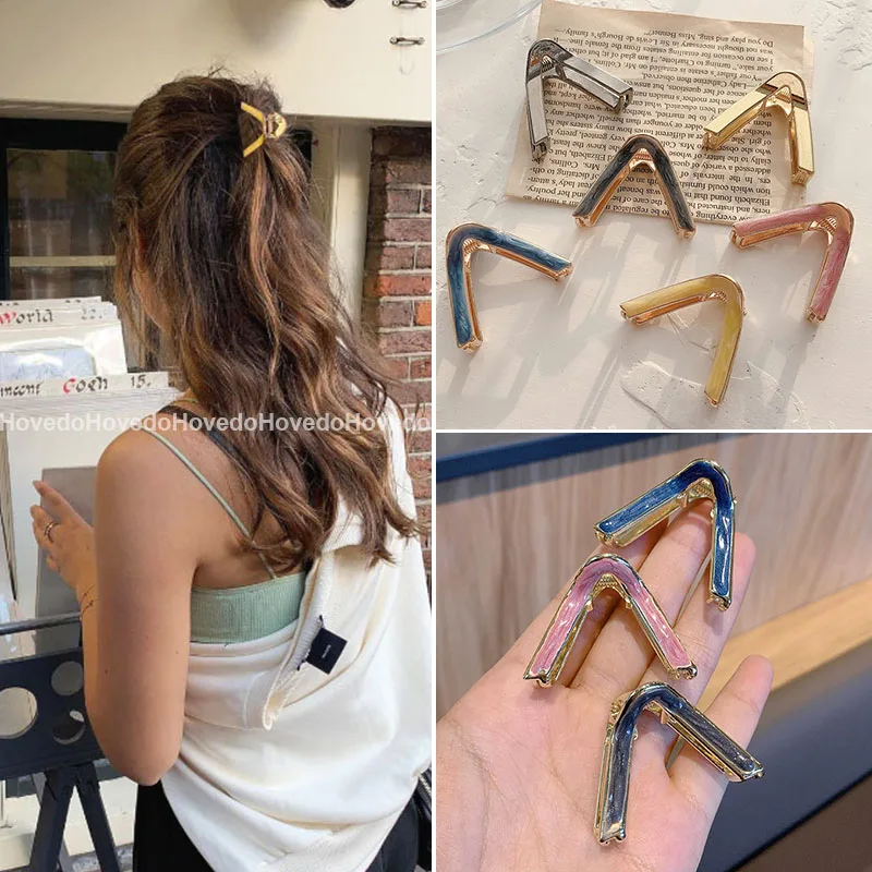 Chic V Shape Claw Clip Women Hair Clip Geometric Hair Clips Girls Hair ...