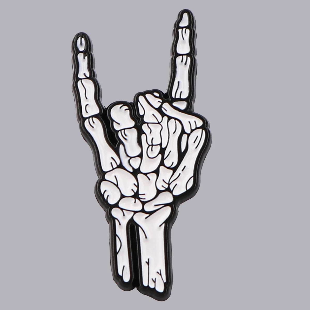 Punk-Skull-Finger-Enamel-Pin-Skeleton-Hand-Vintage-Brooches-Lapel ...