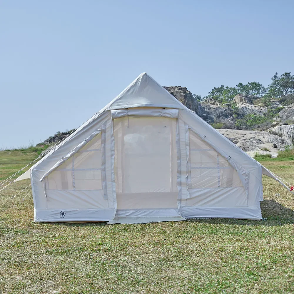 4-Person-Luxury-Canvas-Inflatable-Tent-Price-Family-Glamping-Waterproof ...