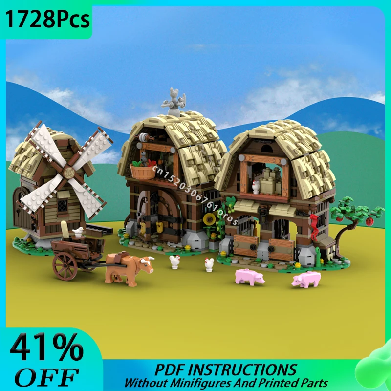 MOC-Medieval-Castle-7189-Mill-Village-Raid-Remake-Building-Blocks-DIY ...