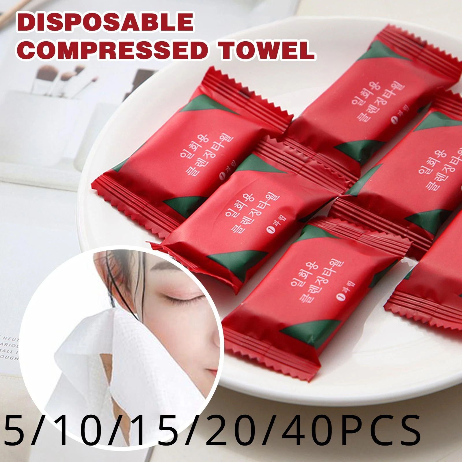 20-40pcs-Disposable-Travel-Towel-Wipes-Face-Compressed-for-Bathing ...