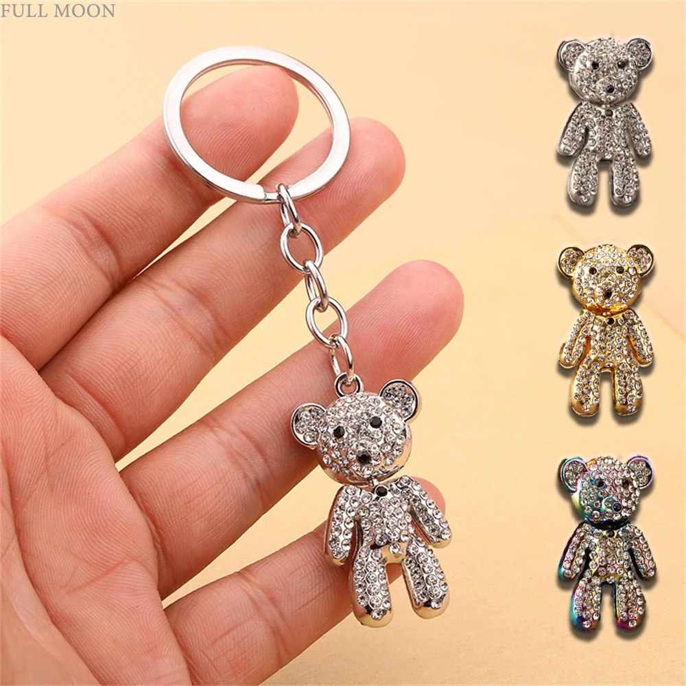 Luxury-Rhinestone-Bear-Keychain-Lovely-Animal-Alloy-Keyring-for-Women ...