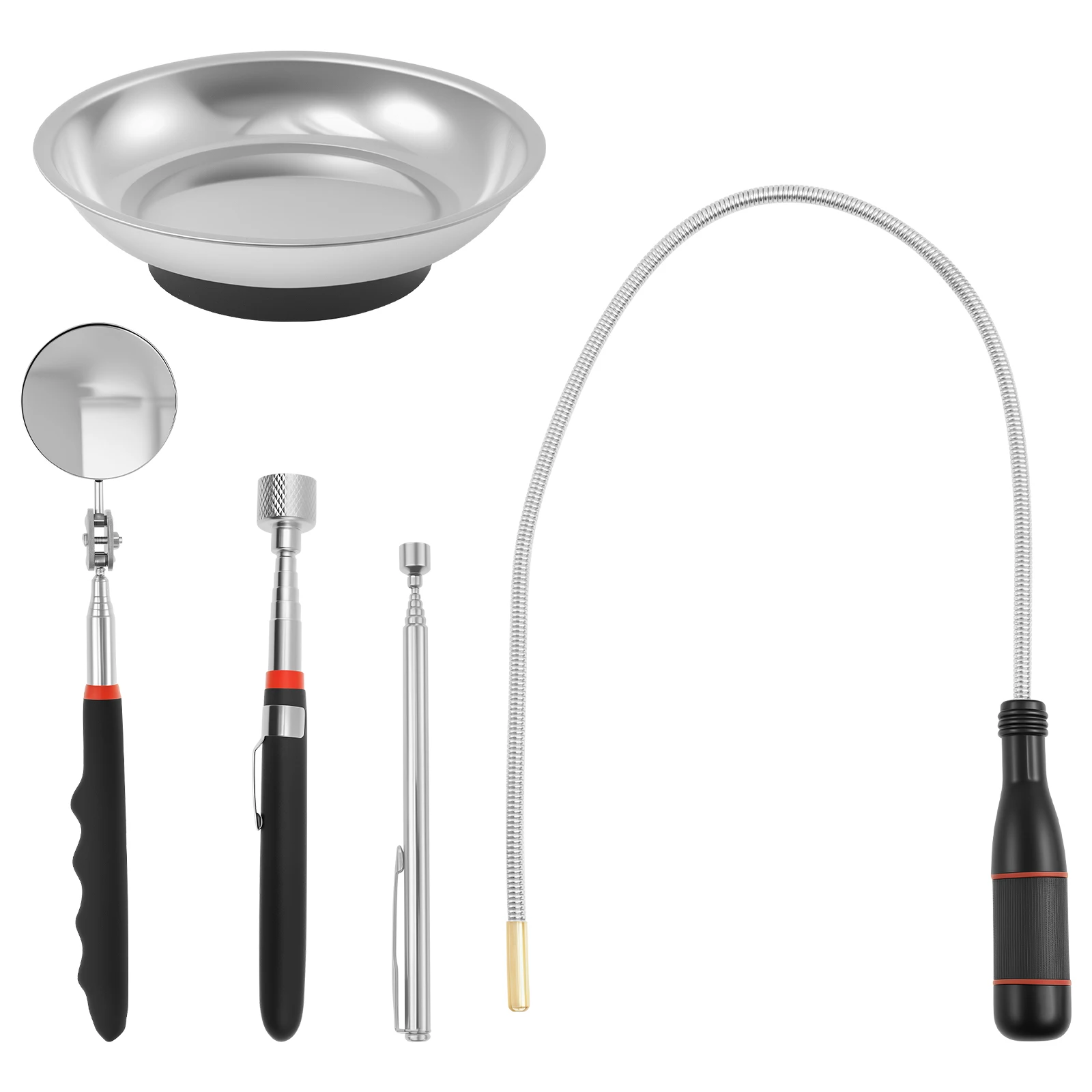 5Pcs Magnetic Telescopic Pick-Up Tools with Nonslip Grip Magnet ...