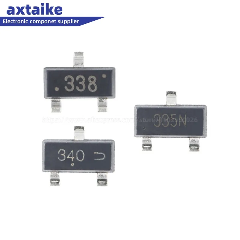 Chip de Transistor de efecto de campo MOS SMD, 100 piezas FDN340 ...