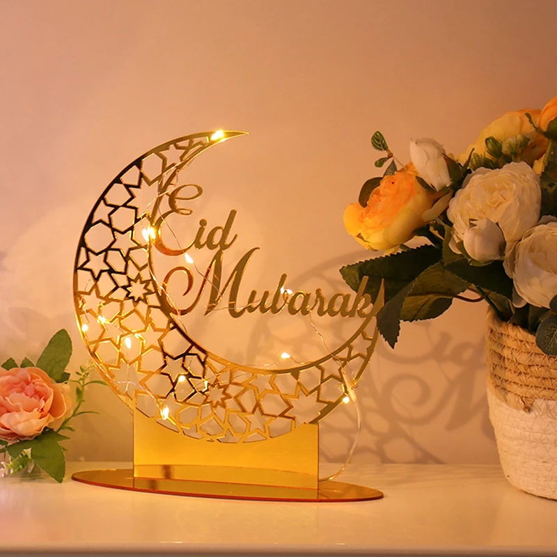 DIY EID Mubarak Acrylic Ornament Ramadan Decorations For Home Islamic ...