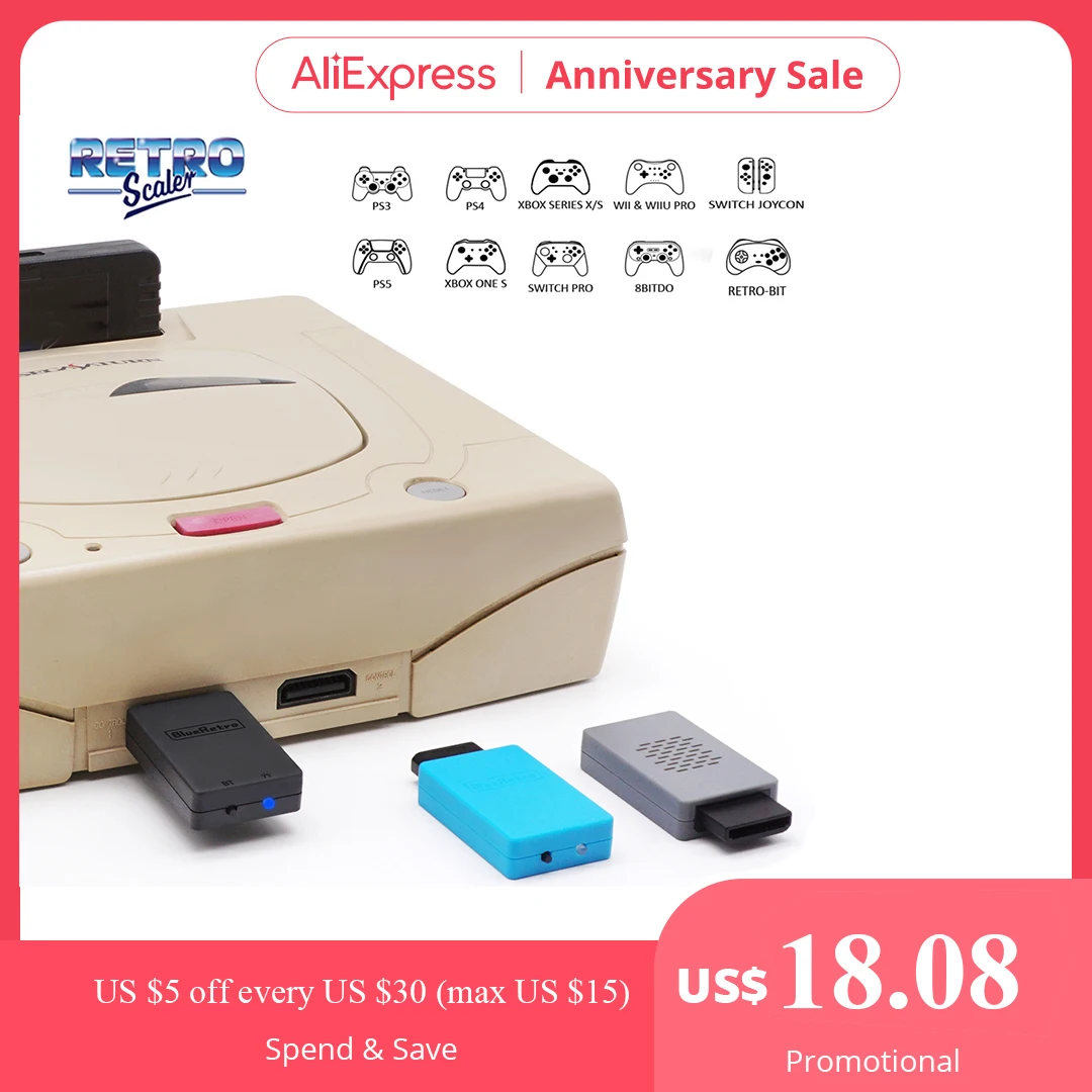 RetroScaler Blueretro adaptador de controlador inalámbrico para consola ...