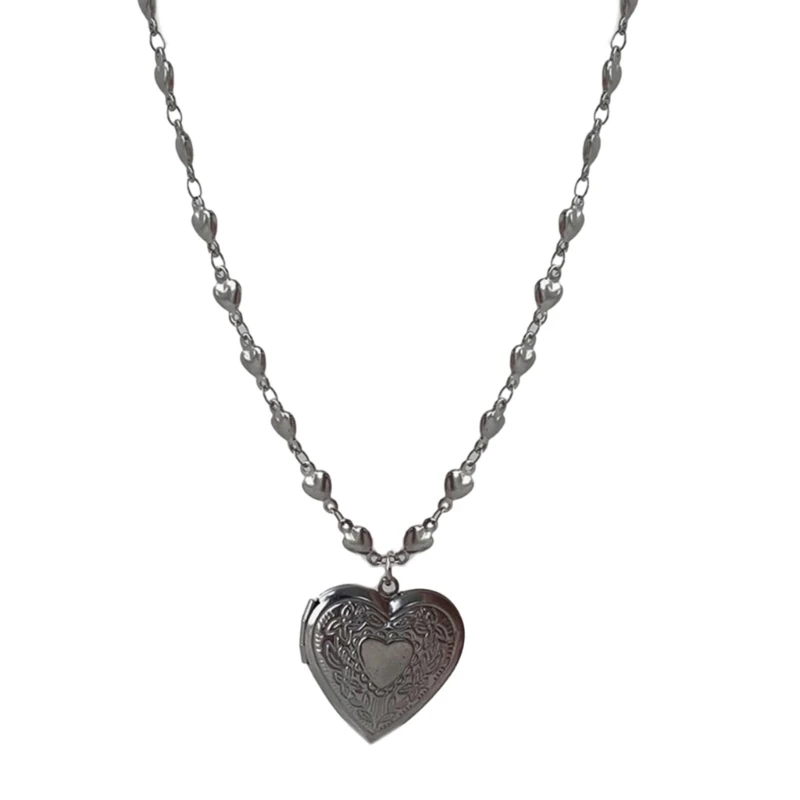 New-Retro-Carving-Cool-Heart-Necklace-Female-Temperament-Niche ...