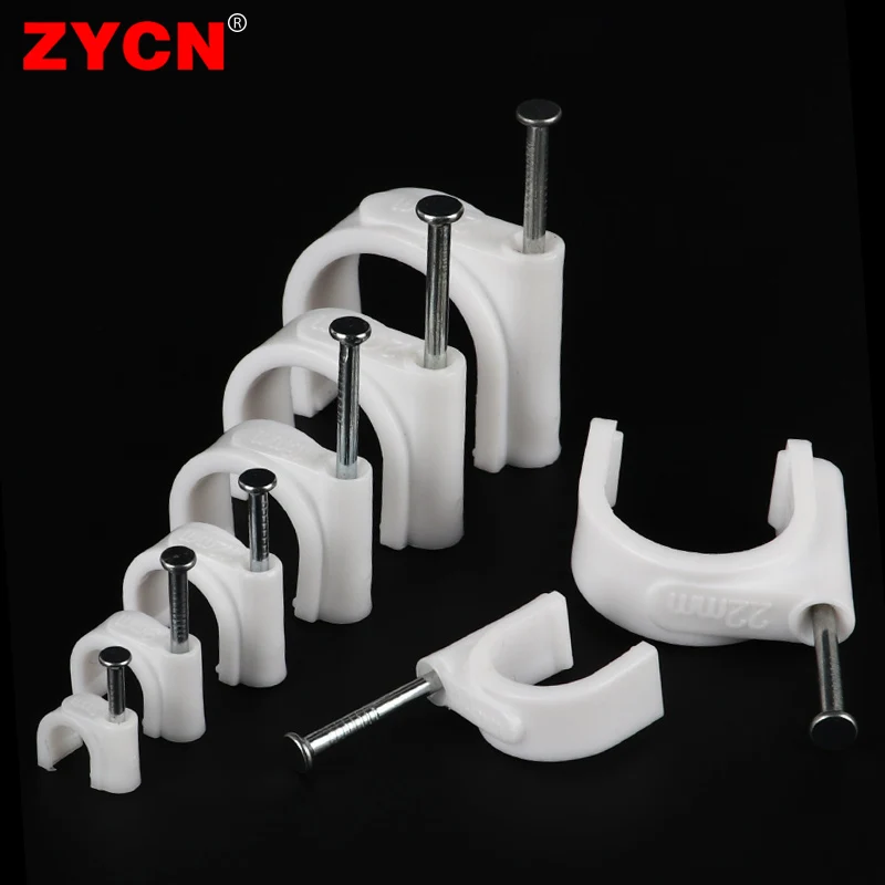 100PCS-Round-Cable-Clips-4mm-6mm-8mm-10mm-Wire-Organize-Electrical-Cord ...