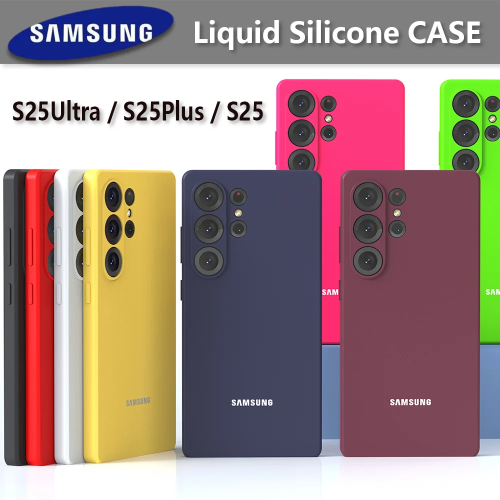 For Samsung Galaxy S25 Ultra Case Liquid Silicone Soft-Touch Shell ...