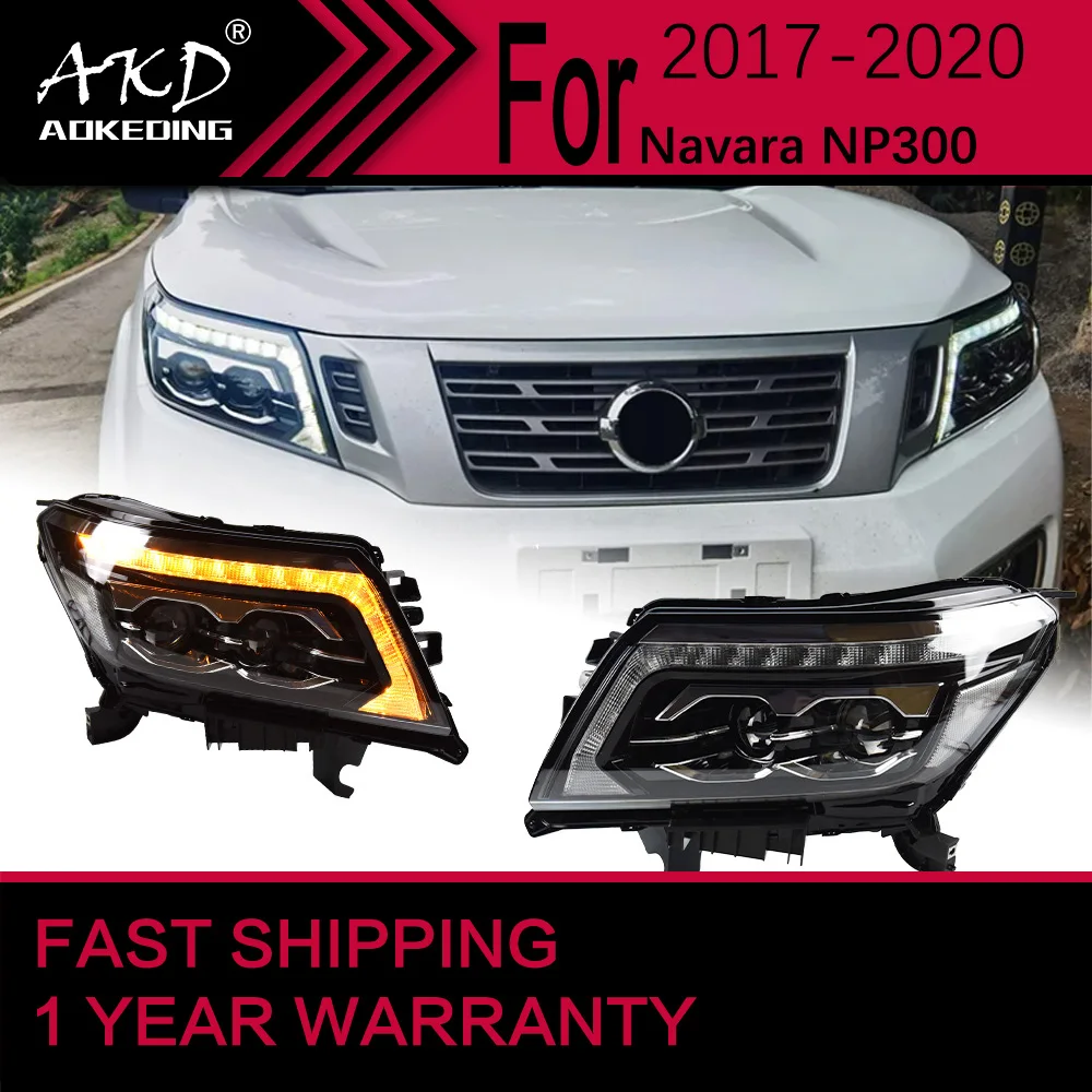 Car Lights for Navara NP300 LED Headlight 2017-2020 NP300 Head Lamp Drl ...