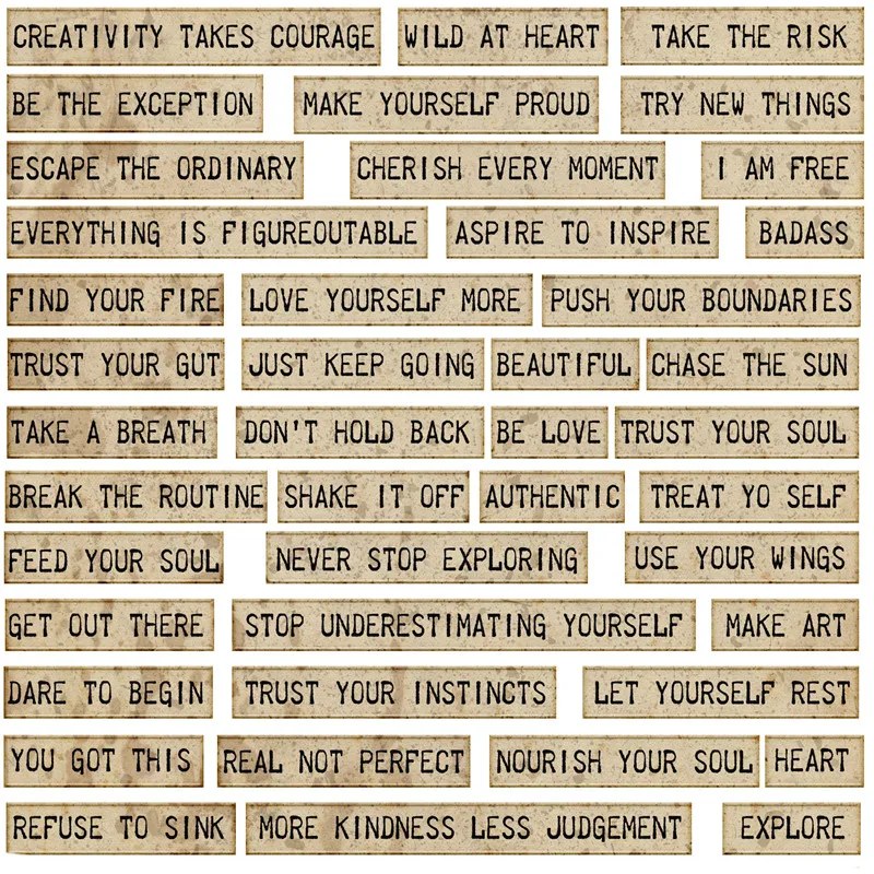 Vintage Words Phrase Stickers Junk Journal Diary Planner Scrapbooking ...