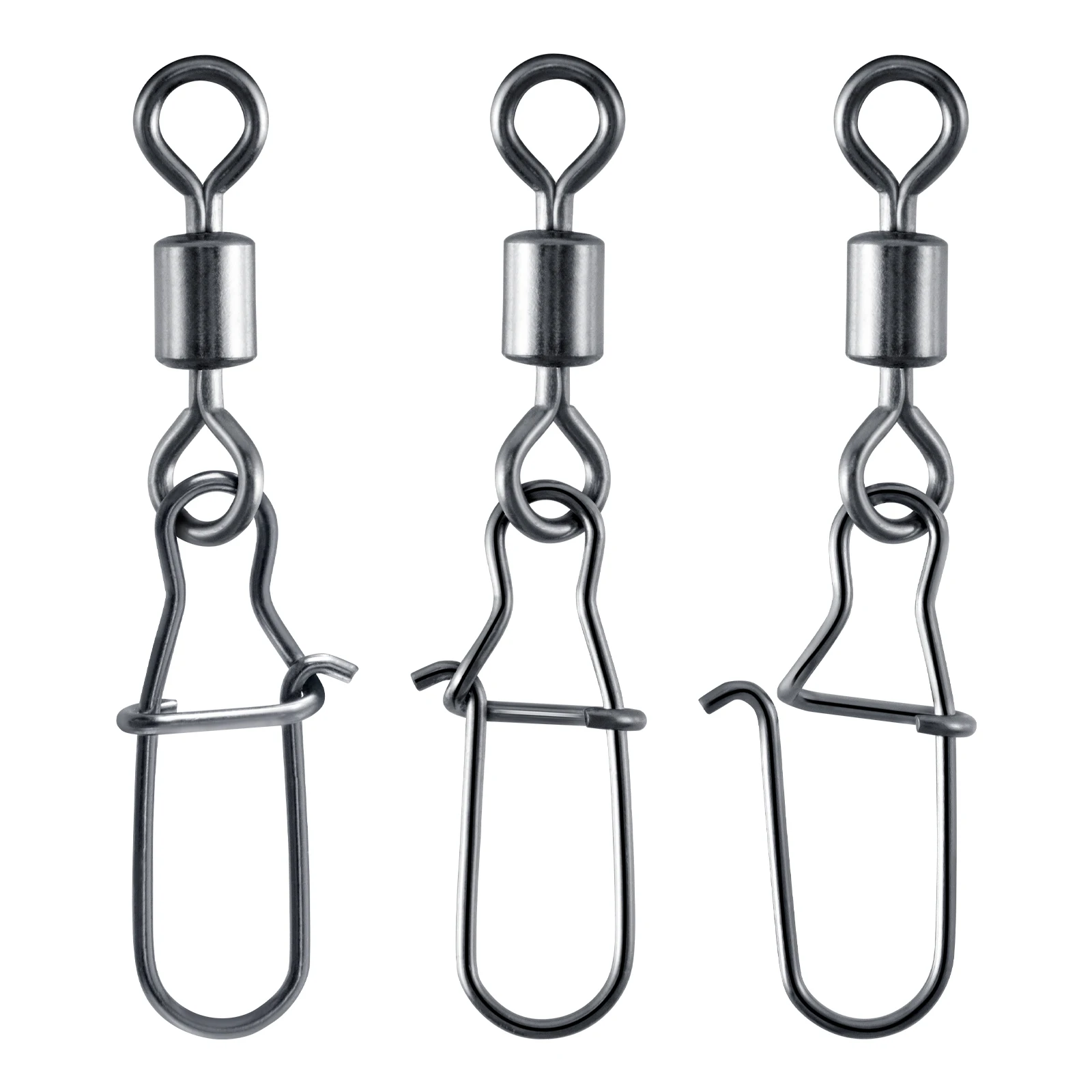 50pcs-Fishing-Rolling-Swivel-with-Duo-Lock-Snap-Ball-Bearing-Quick ...