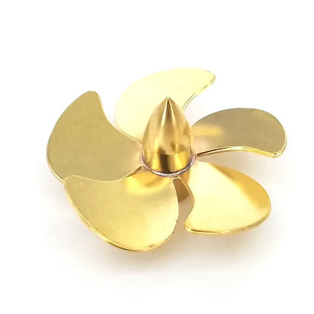 1PC RC Scale Boat Propeller Diameter 35mm M4 5-Blades Copper Prop for ...