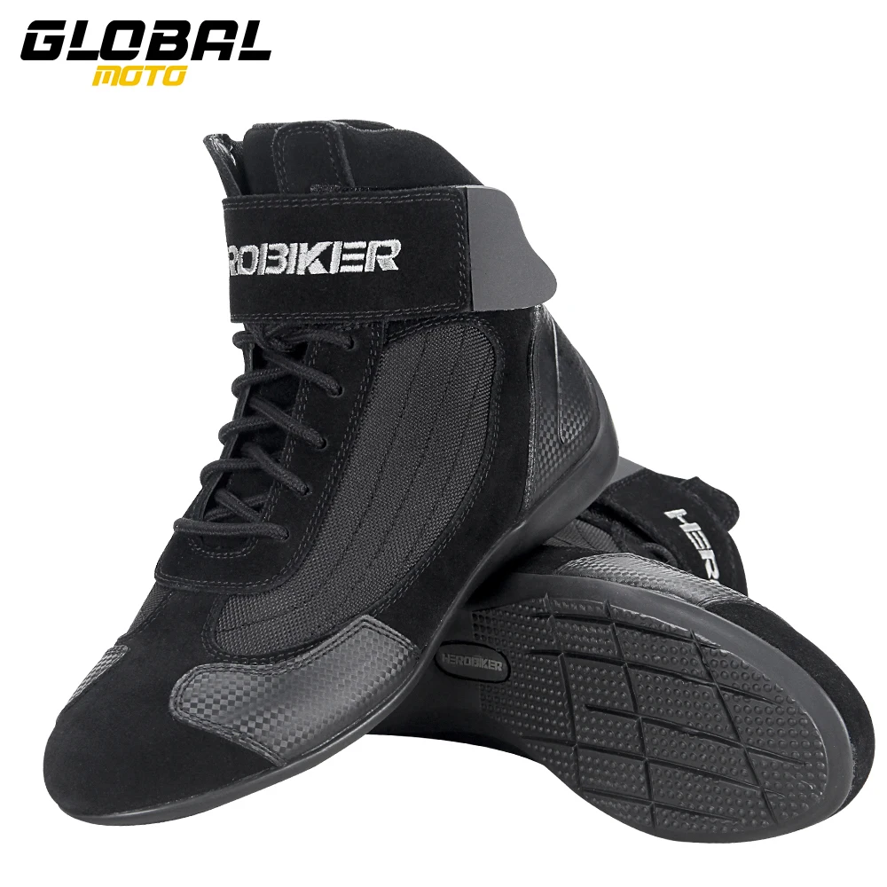 HEROBIKER Motorcycle Boots Men Riding Boots Summer BreathableMotorcycle ...