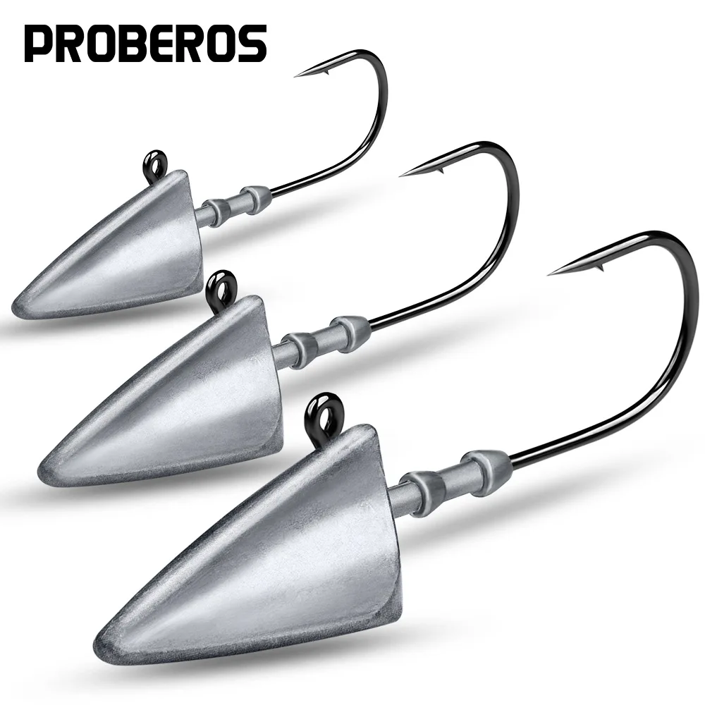 PRO-BEROS-Triangle-Head-Hooks-7g-10g-15g-21g-28g-35g-Fishing-Hook-Soft ...