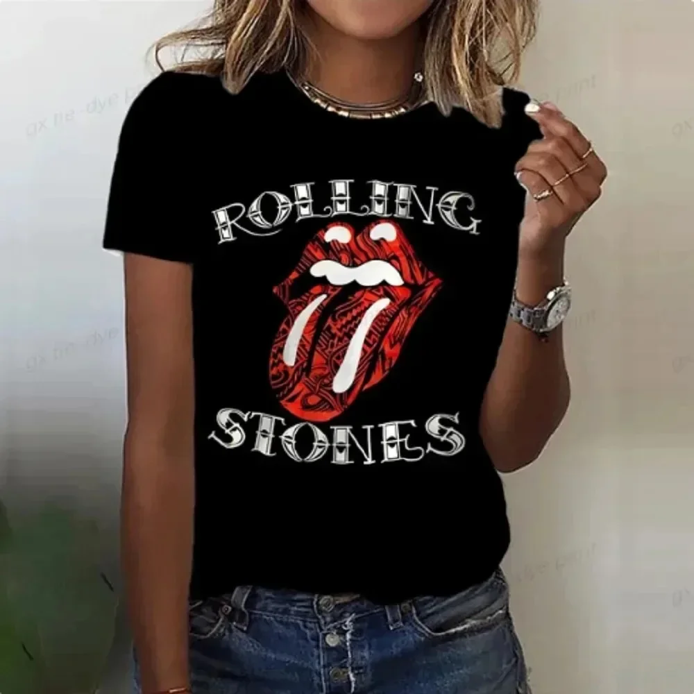 Camiseta-con-estampado-divertido-de-Rolling-Stones-para-mujer-ropa-de ...