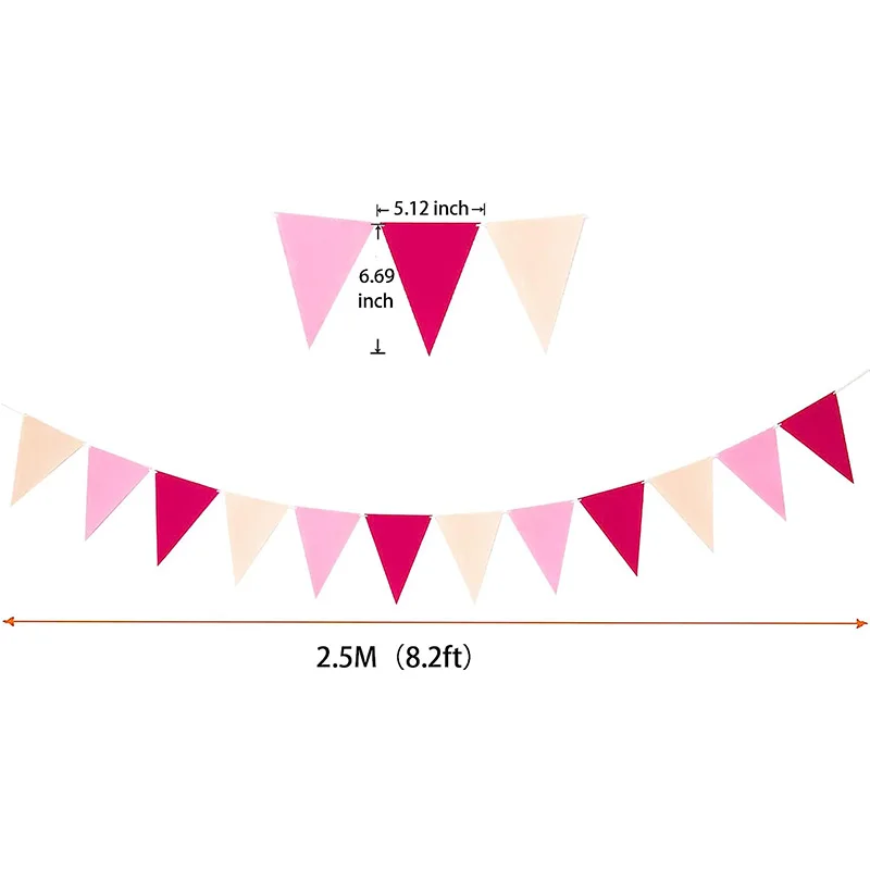 Pink Triangle Banner Clipart