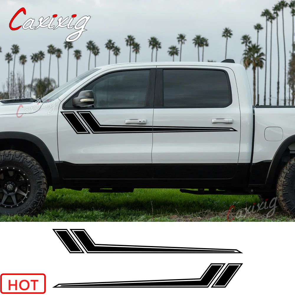 Door Side Stickers For Dodge RAM 1500 2500 Rebel Truck Graphics Stripes ...