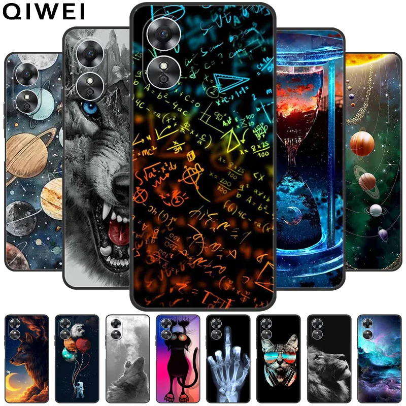 For-OPPO-A17-Case-6-56-Shockproof-TPU-Bumper-Silicone-Soft-Phone-Cover ...