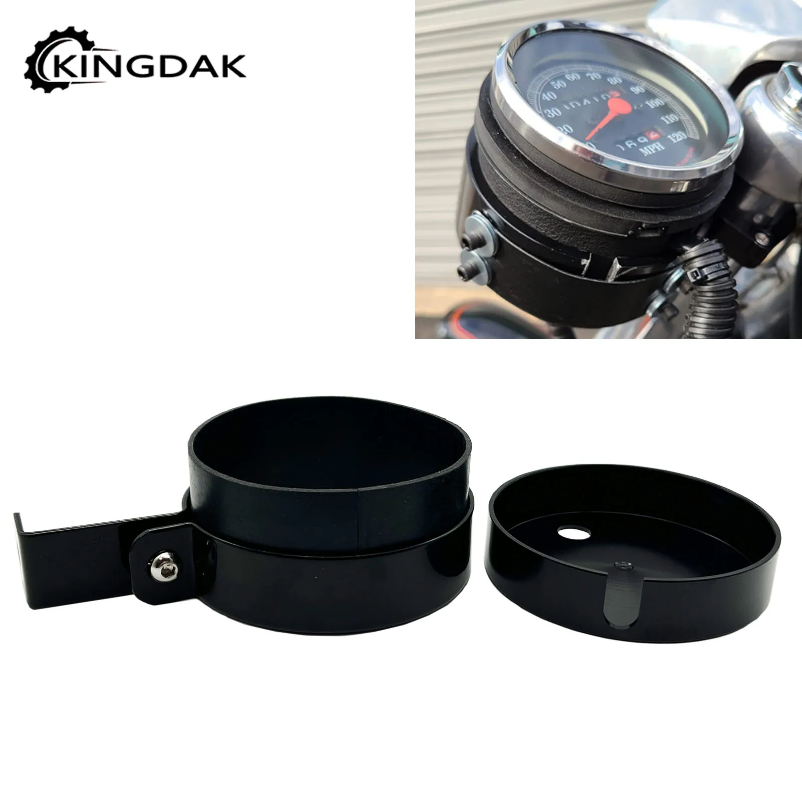 Side-Mount-Speedometer-Bracket-Relocation-Cover-Gauge-Kits-Black-Fit ...