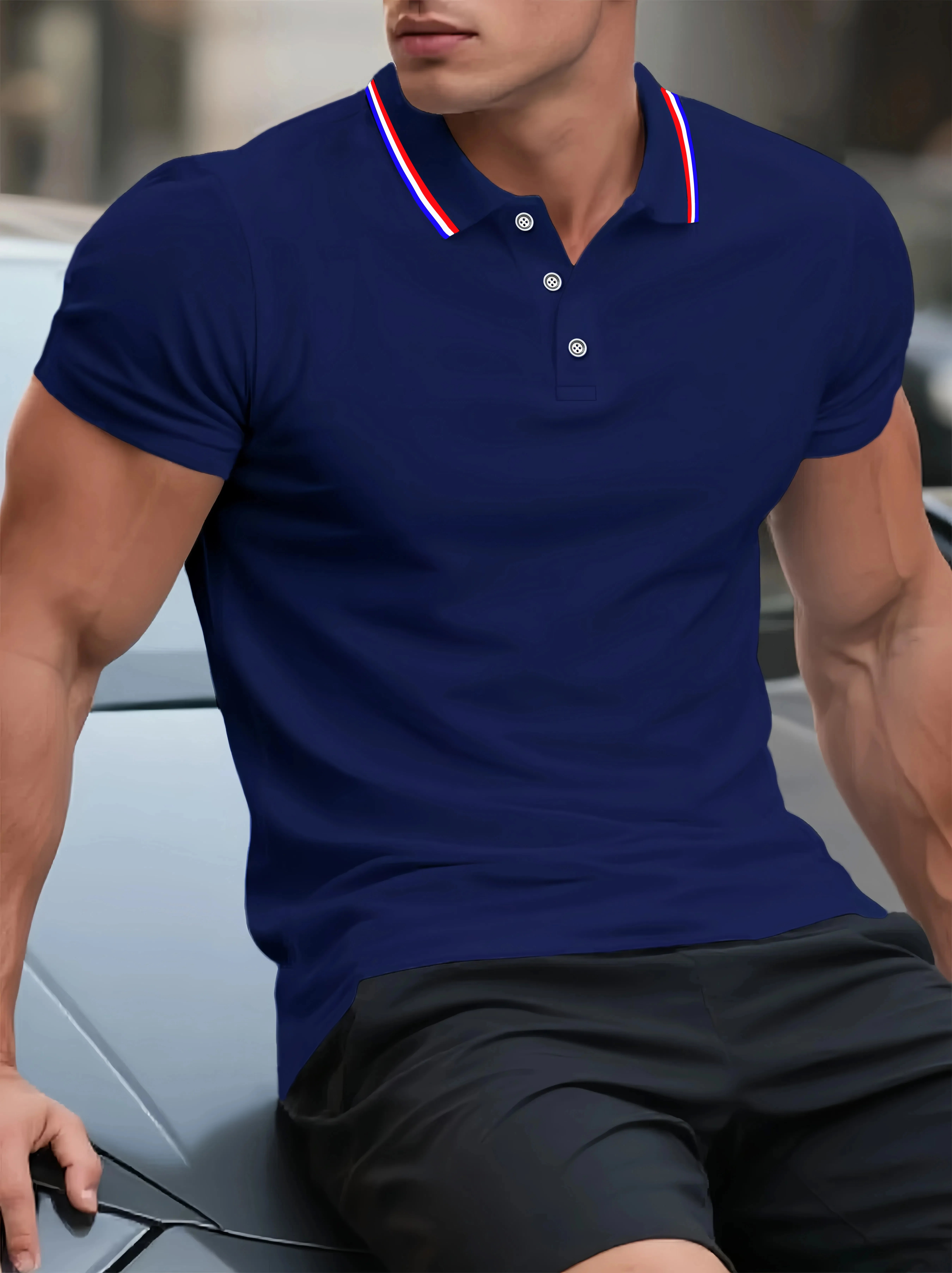 1pc Men's Summer Comfortable Casual Top, Fashionable Classic Simple ...