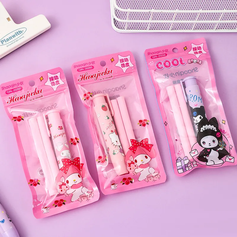 MINISO-Pencil-Press-Eraser-Cute-Cartoon-My-Melody-Kuromi-Cinnamoroll ...