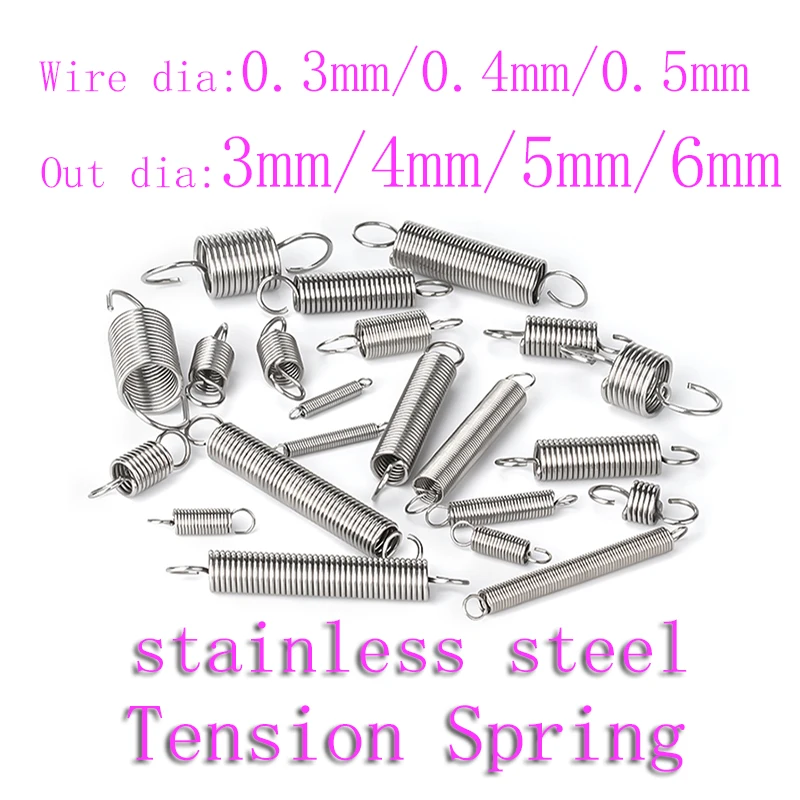 5-10pcs-lot-0-3mm-0-4mm-0-5mm-stainless-steel-Tension-spring-with-O ...