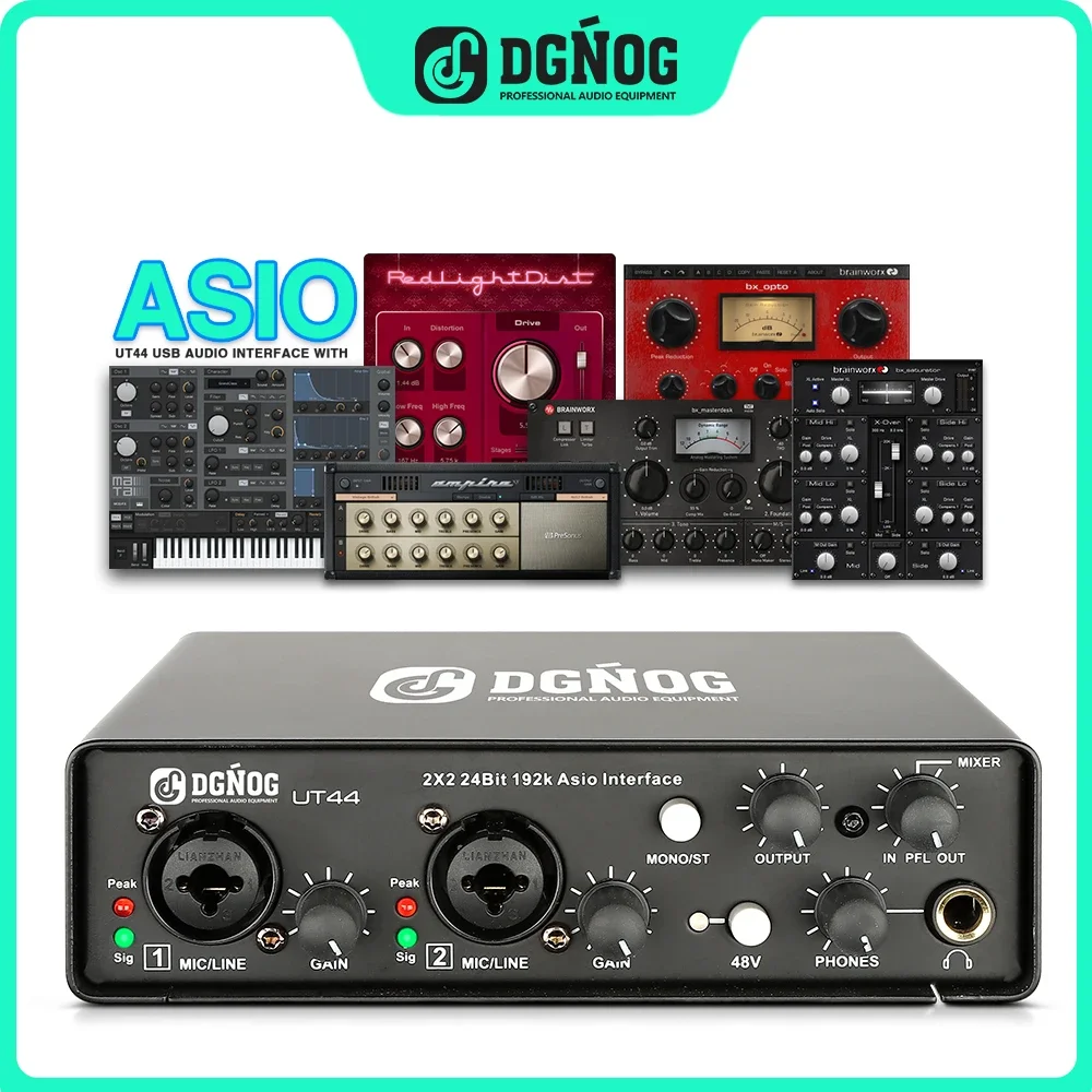 UT44-Professional-USB-Audio-Interface-Recording-Audio-Sound-Card-with ...