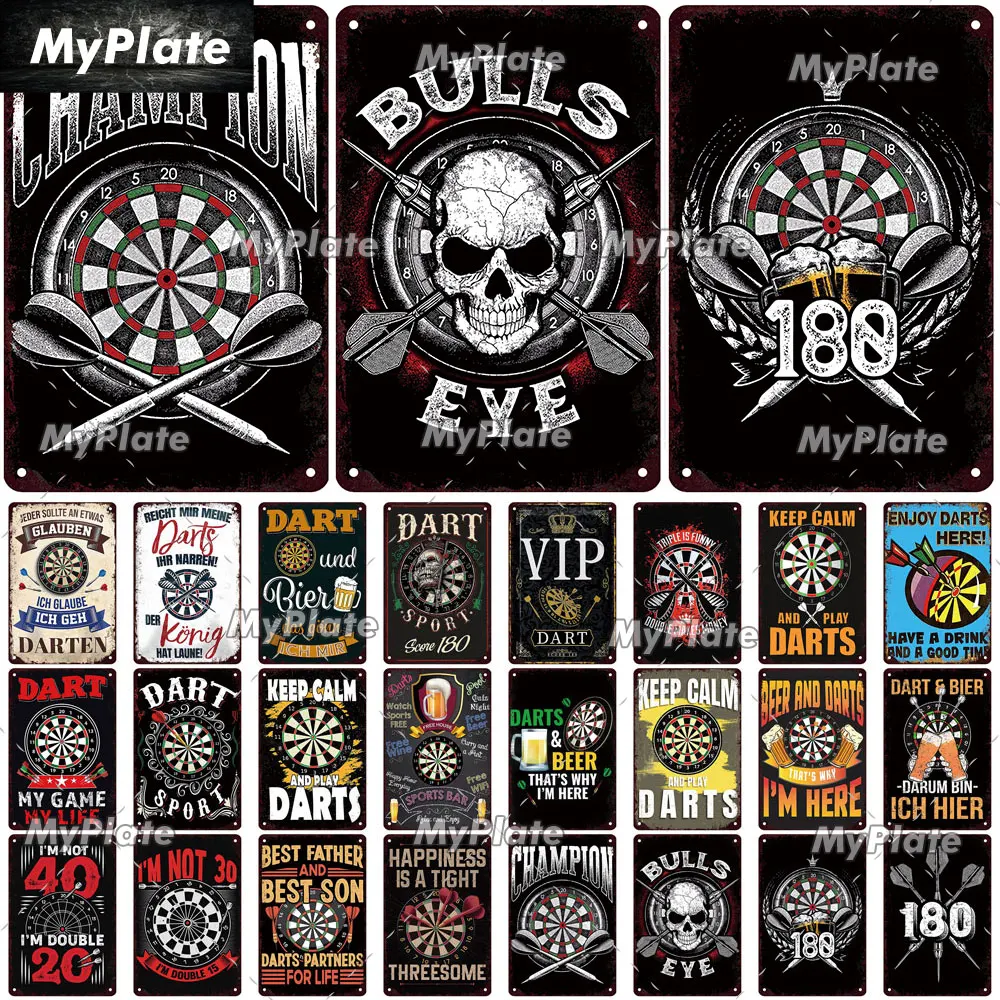 MyPlate-Game-Darts-Metal-Sign-VIP-Vintage-Plaque-Tin-Sign-Plate-Wall ...